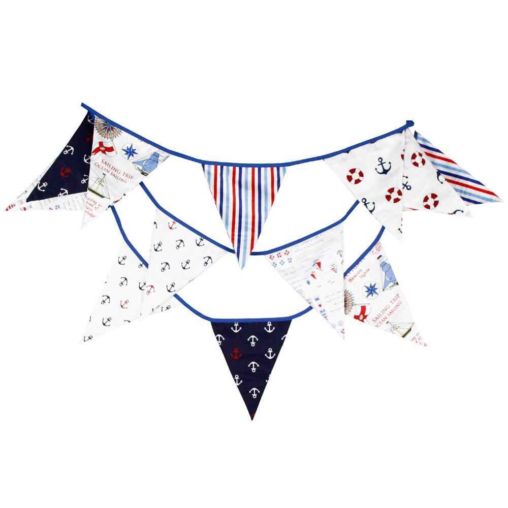 NAUTICAL SAILOR BOATING STYLE BUNTING BANNER PENNANT FLAGS – Glamp and ...