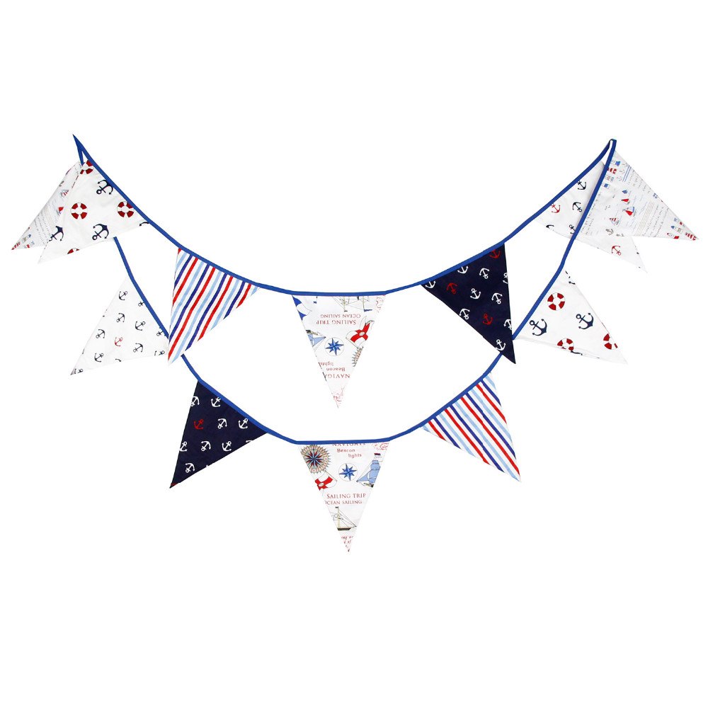 NAUTICAL SAILOR BOATING STYLE BUNTING BANNER PENNANT FLAGS – Glamp and ...