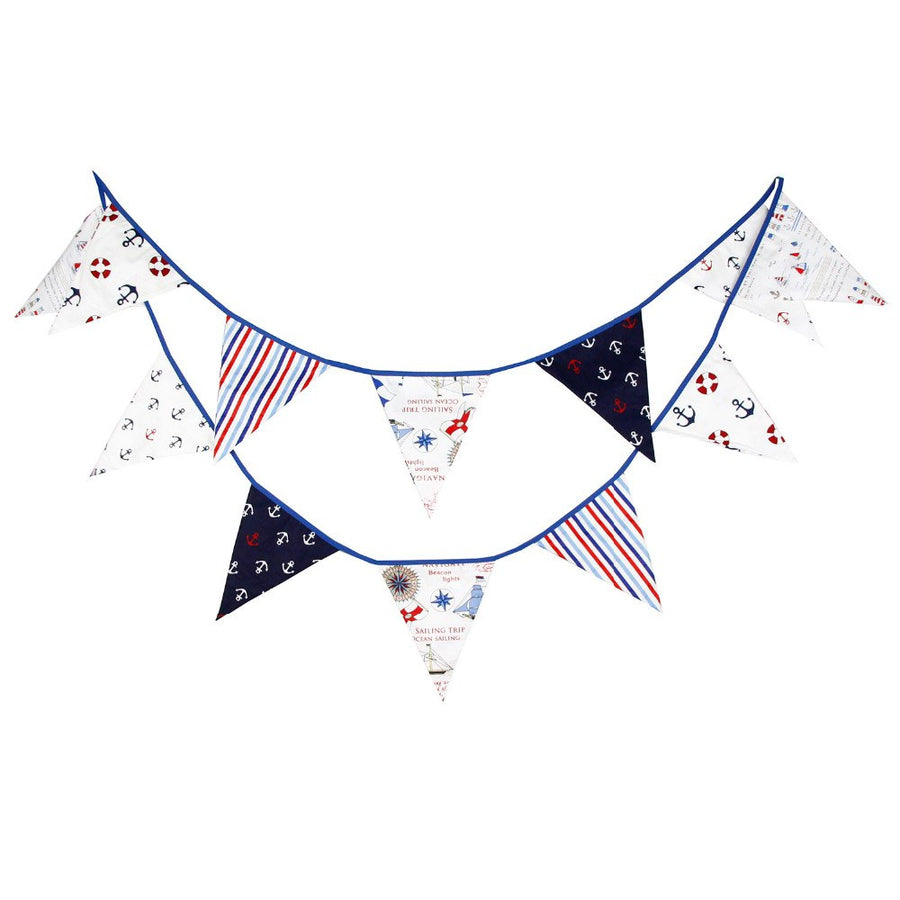 NAUTICAL SAILOR BOATING STYLE BUNTING BANNER PENNANT FLAGS – Glamp and ...
