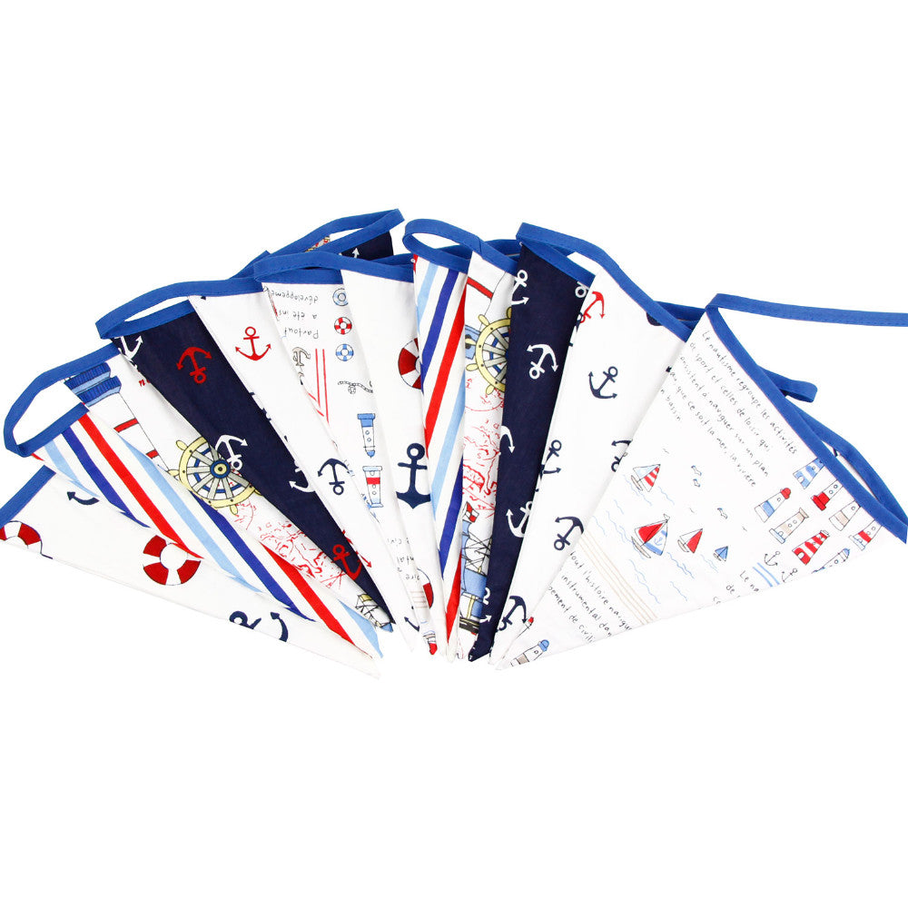 NAUTICAL SAILOR BOATING STYLE BUNTING BANNER PENNANT FLAGS – Glamp and ...